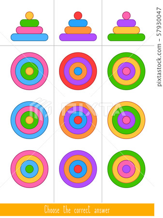 Educational game for kids. Find the correct answer - Stock Illustration ...