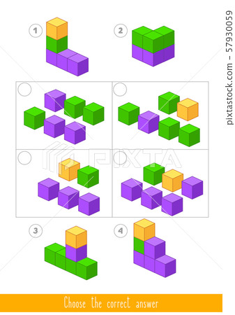 Educational game for kids. Find the correct answer - Stock Illustration ...