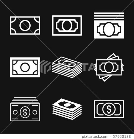 Currency Banknotes vector icon. Illustration style - Stock Illustration ...