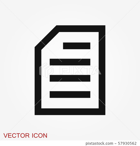 Document flat icon, Document vector icon. - Stock Illustration ...