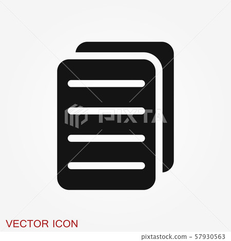 Document flat icon, Document vector icon. - Stock Illustration ...