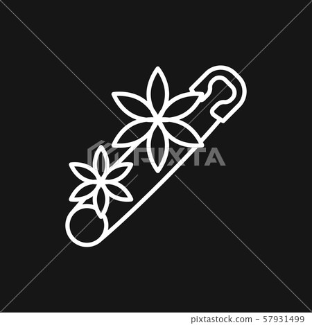 Brooch icon. Flat design isolated vector - Stock Illustration [57931499 ...
