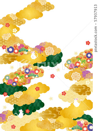 Japanese pattern background material KU - Stock Illustration [57937913 ...