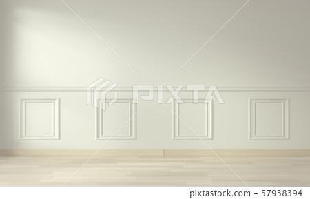 Empty modern contemporary room and design wall - Stock Illustration ...
