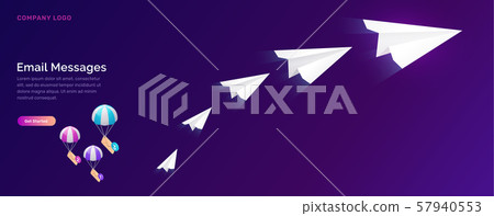 Email message service, isometric marketing concept - Stock Illustration ...