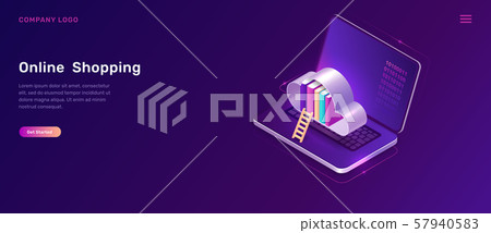 Online library or education isometric concept - Stock Illustration ...