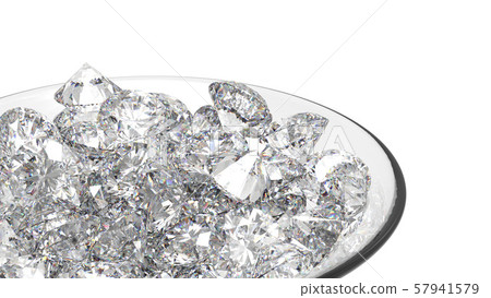 Diamond cocktail glass Background white CG - Stock Illustration ...