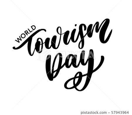 Beautiful lettering for tourism day. World Tourism - Stock Illustration ...