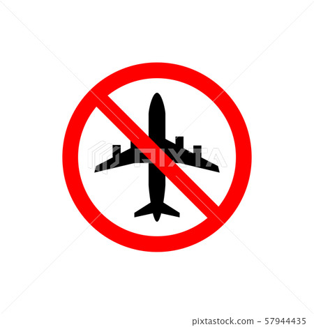 Do not fly vector icon. No aircraft access mark on - Stock Illustration ...