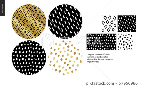 Hand drawn Patterns - rounded - Stock Illustration [57950960] - PIXTA