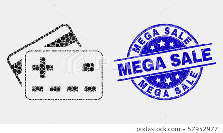 Vector Pixelated Plus Bank Cards Icon and... - Stock Illustration ...