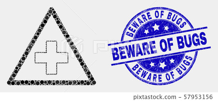 Vector Dot Medical Warning Triangle Icon and... - Stock Illustration ...