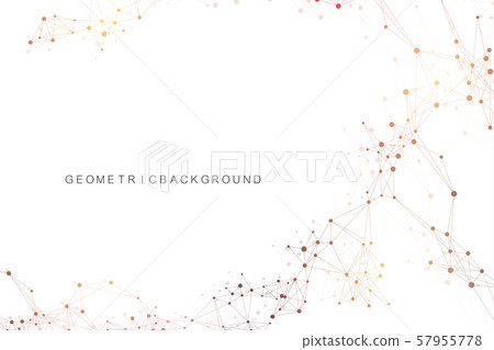 Big data visualization. Geometric abstract... - Stock Illustration ...