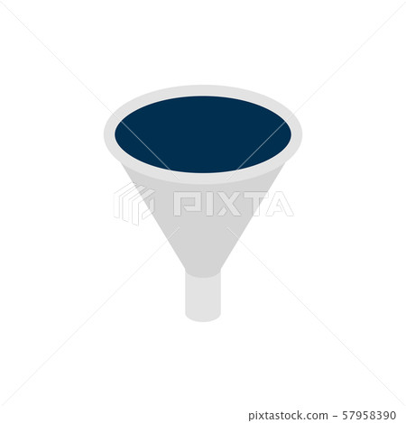Business Funnel Isometric Object - Stock Illustration [57958390] - PIXTA