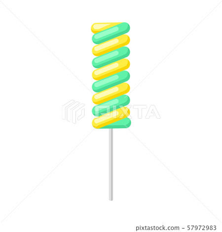 Rectangular lollipop. Vector illustration on a... - Stock Illustration ...