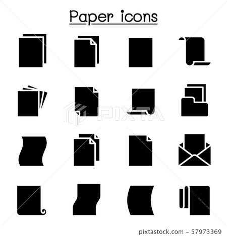 paper icon set vector illustration graphic design - Stock Illustration ...