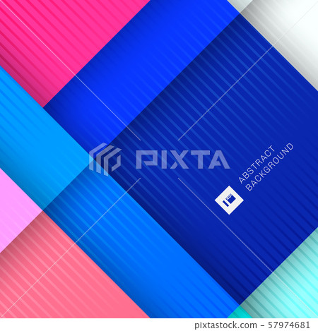Abstract colorful geometric shape overlapping 3D - Stock Illustration ...