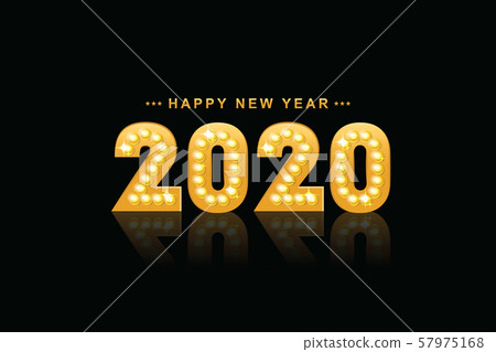 2020 Happy new year creative design background... - Stock Illustration ...