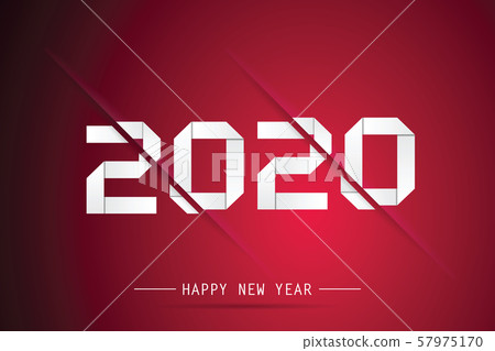 2020 Happy new year creative design background... - Stock Illustration ...