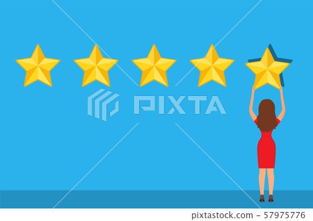 Customer giving five star rating. - Stock Illustration [57975776] - PIXTA