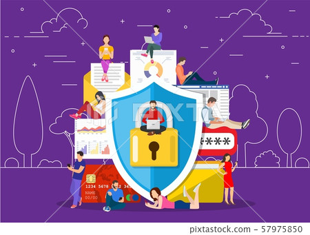 Data protection concept. - Stock Illustration [57975850] - PIXTA