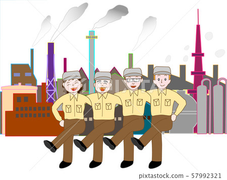 Exercises for factory workers - Stock Illustration [57992321] - PIXTA