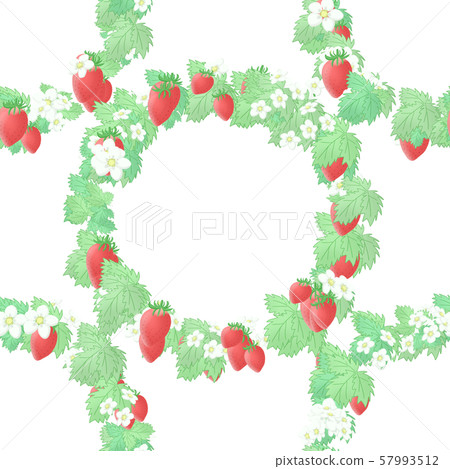 Strawberry circle pattern - Stock Illustration [57993512] - PIXTA