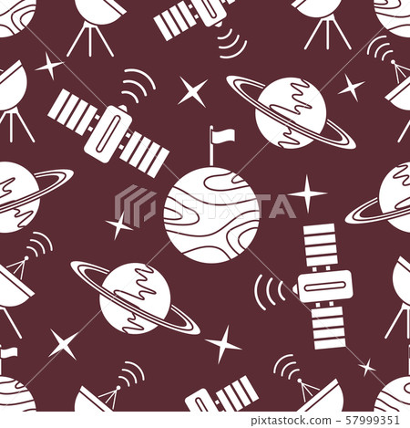 Space vector seamless pattern Astronomy Science - Stock Illustration ...