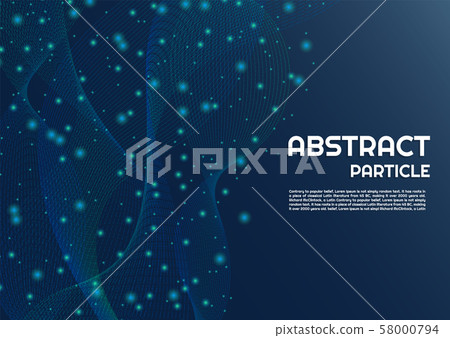 Particle background abstract style line dot flow - Stock Illustration ...