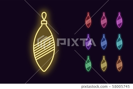Neon Icicle toy, Christmas and New Year decoration - Stock Illustration ...