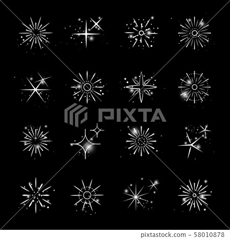 Sparkles white line collection - Stock Illustration [58010878] - PIXTA