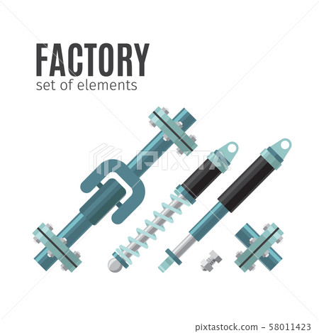 Factory set of elements - Stock Illustration [58011423] - PIXTA