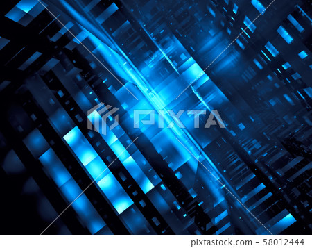 Abstract portal or data center - digitally... - Stock Illustration ...