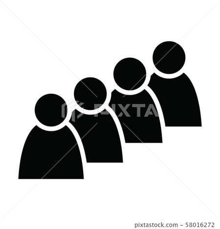 4 people icon. Group of persons. Simplified... - Stock Illustration ...