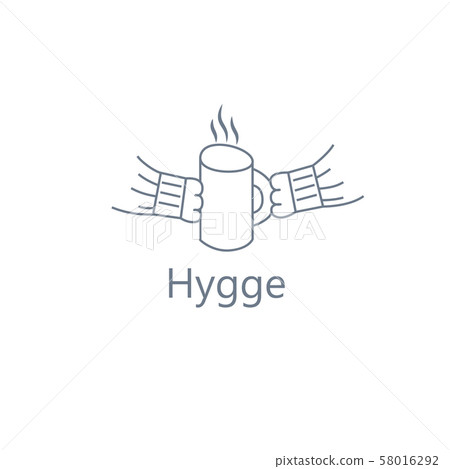 Minimalistic hygge concept drawing - Stock Illustration [58016292] - PIXTA