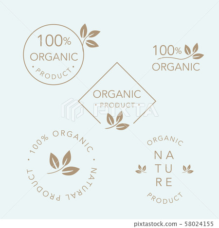 Organic label design set - Stock Illustration [58024155] - PIXTA