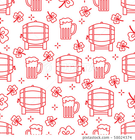 Seamless pattern St. Patrick's Day. Pab. Ireland - Stock Illustration ...