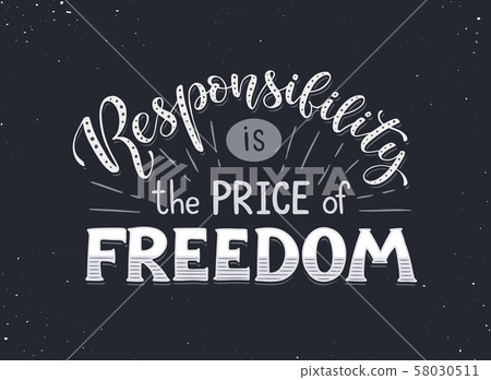 motivational poster about responsibility and - Stock Illustration ...