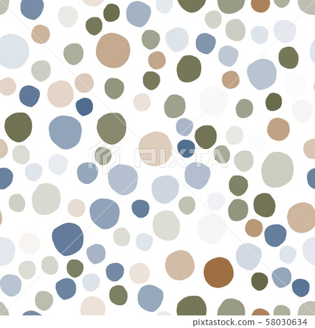 Simple pebble seamless pattern on white - Stock Illustration [58030634 ...