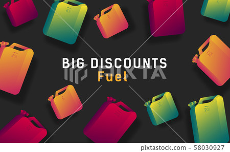Big discount on fuel or petrol, advertising... - Stock Illustration ...