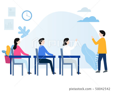 Education vector illustration-class time - Stock Illustration [58042542 ...