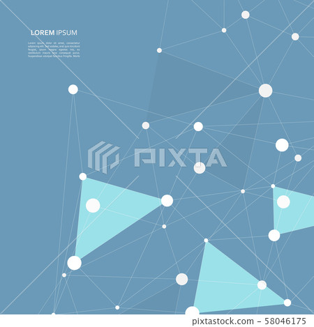 Abstract connection structure. Vector science... - Stock Illustration ...