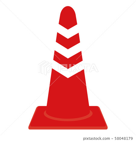Illustration of red color cone - Stock Illustration [58048179] - PIXTA