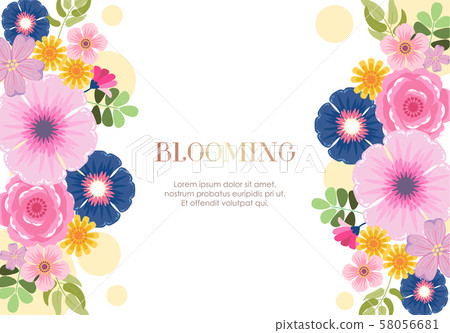 colorful floral flower blooming vector - Stock Illustration [58056681 ...