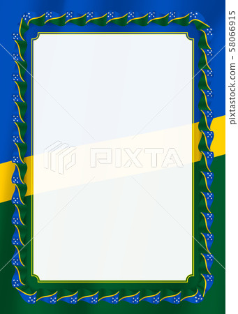 Frame and border of ribbon with Solomon Islands - Stock Illustration ...