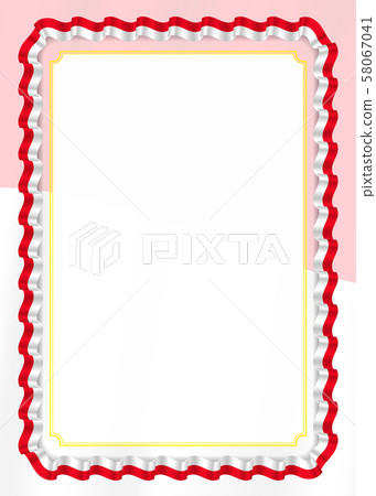 Frame and border of ribbon with Monaco flag, - Stock Illustration ...