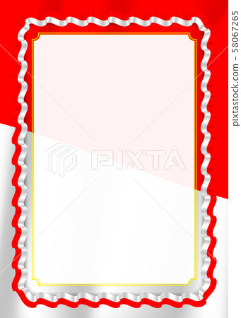 Frame and border of ribbon with Indonesia flag, - Stock Illustration ...