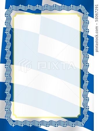 Frame and border of ribbon with Greece flag, - Stock Illustration ...