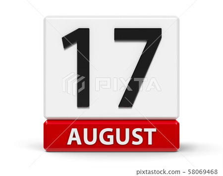 Cubes calendar 17th August - Stock Illustration [58069468] - PIXTA