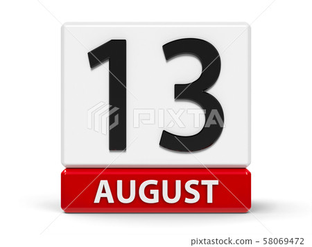 Cubes calendar 13th August - Stock Illustration [58069472] - PIXTA
